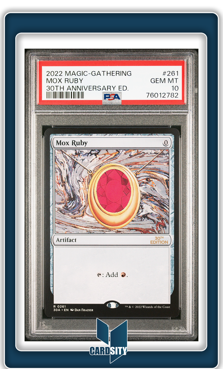 Carte gradée : Mox Ruby / Français / 30th Anniversary Ed. / PSA 10 ...